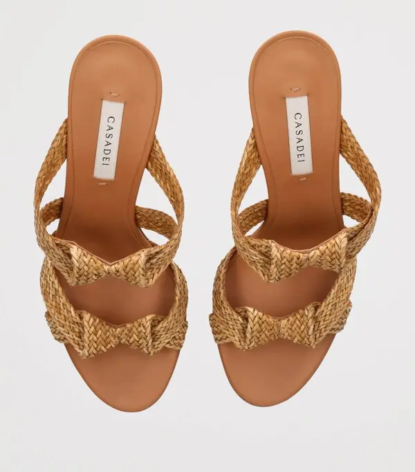 Casadei Leather Mariposa Mules