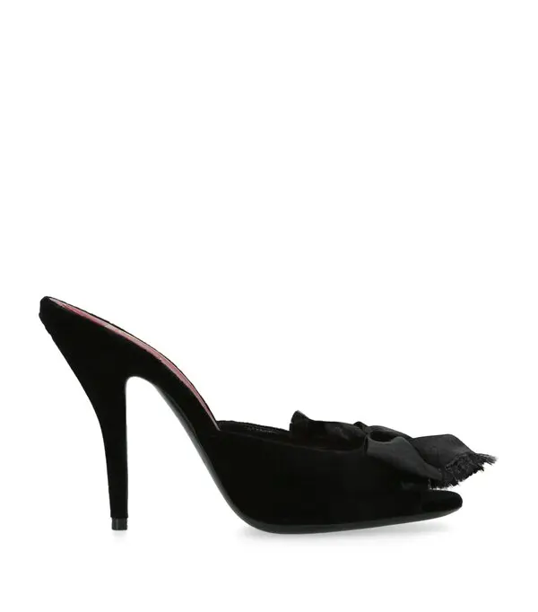 Valentino Garavani Velvet Marie A Heeled Sandals 105 - Black