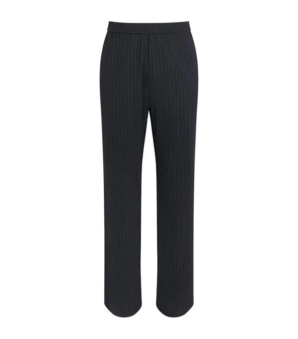 Barena Venezia Stretch Virgin Wool Pinstripe Drawstring Trousers - Navy