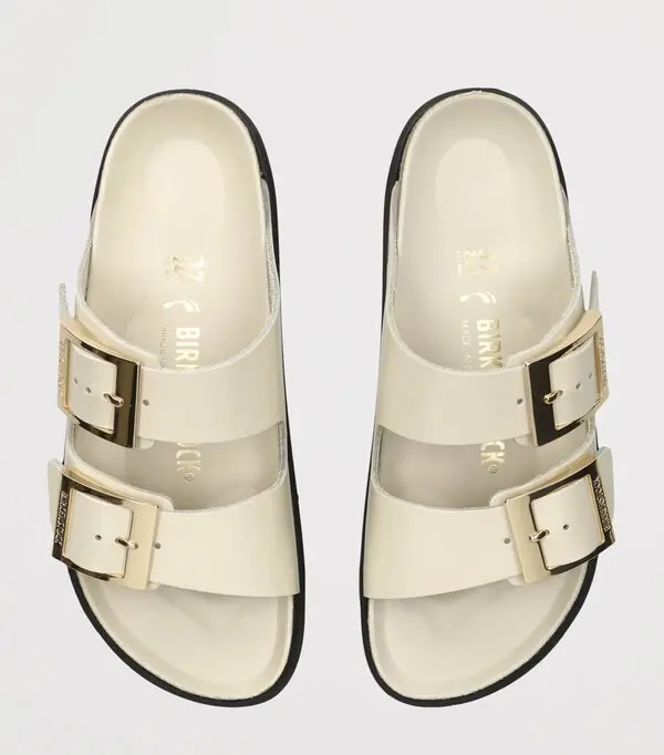 BIRKENSTOCK Leather Arizona Sandals - Ivory