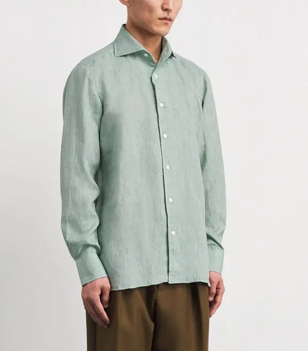 100HANDS Linen Shirt - Green