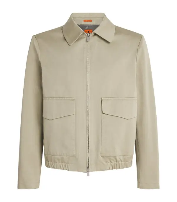 Barena Venezia Cotton Collar Bomber Jacket - Beige