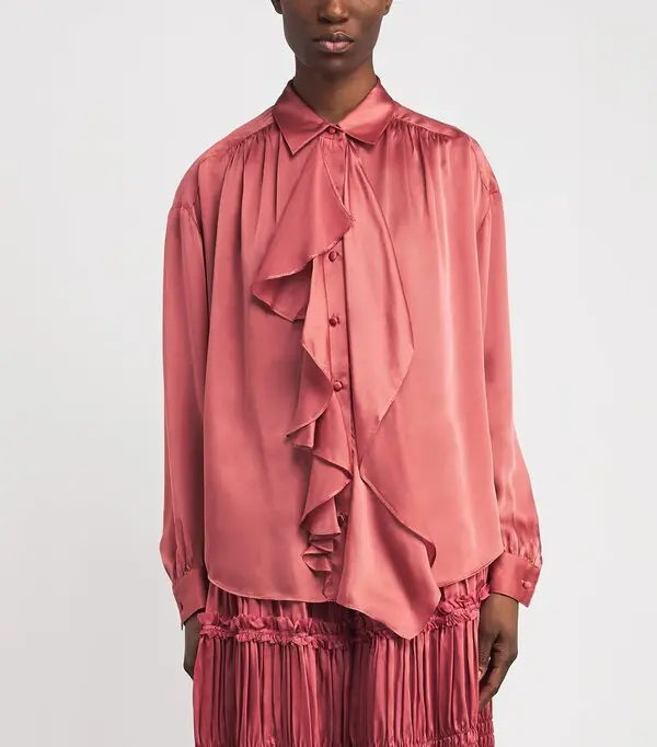 Ulla Johnson Silk Gesture Blouse - Pink