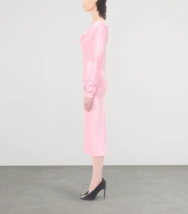 Valentino Garavani Silk Draped Midi Dress