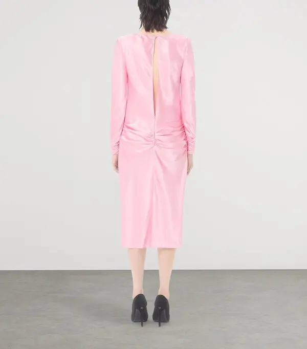 Valentino Garavani Silk Draped Midi Dress