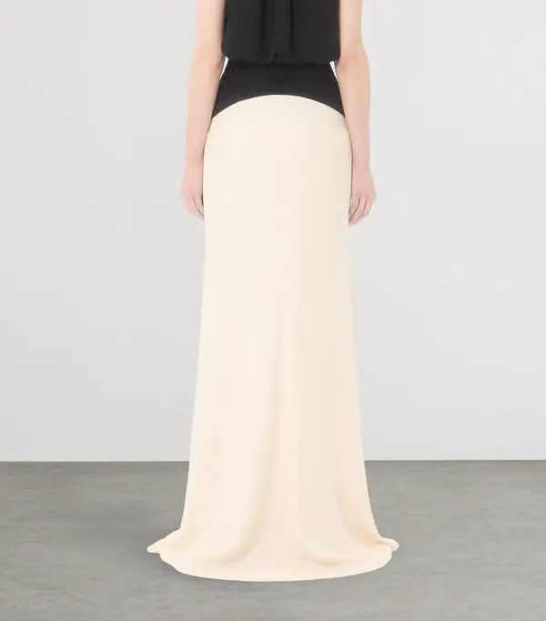 Valentino Garavani Silk Maxi Skirt With Gathered Waist - Ivory