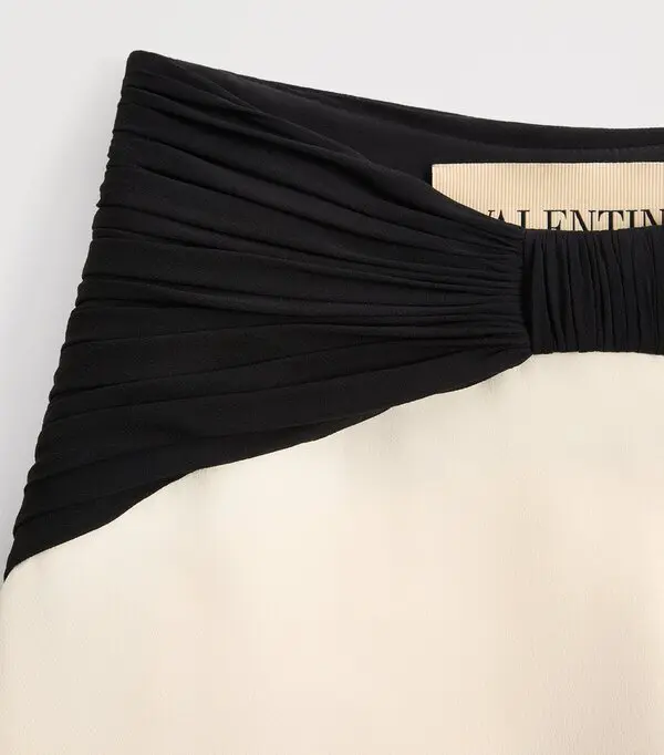 Valentino Garavani Silk Maxi Skirt With Gathered Waist - Ivory