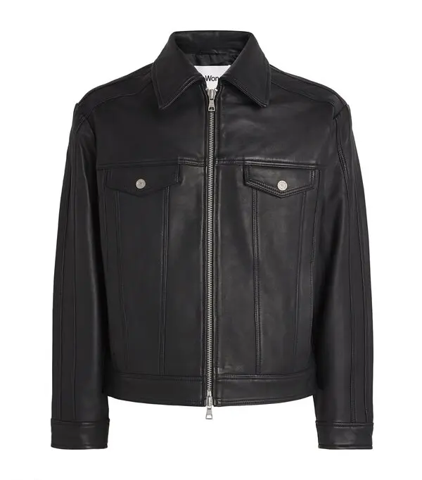 WON HUNDRED Mike Leather Jacket - Black