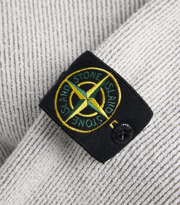 Stone Island Cotton-blend Rib Bouclé Sweater - Grey