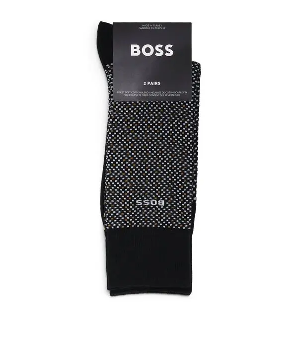 BOSS Cotton-blend Mini Cube Socks - Black