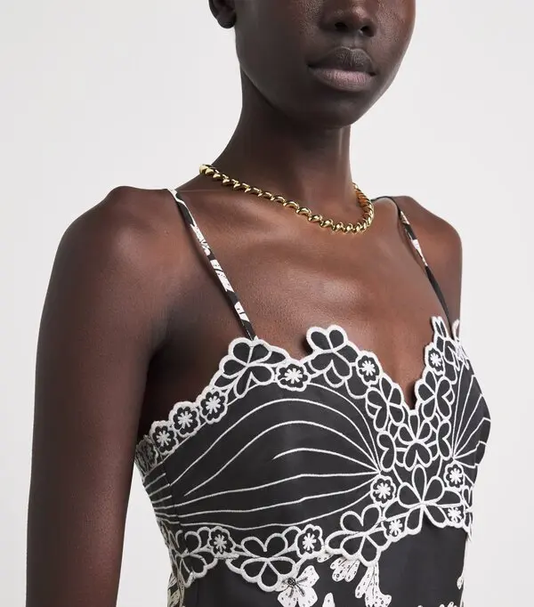 black embroidered floral midi dress Buy Lipsy Black Premium Long Sleeve Embroidered Floral Print Prom Midi Dress  from Next USA
