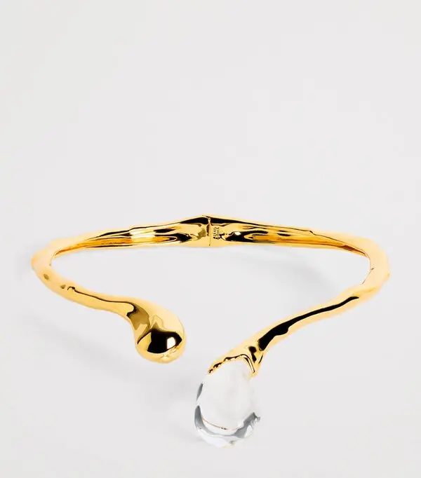 Alexis Bittar Plated Liquid Lucite Sprout Necklace