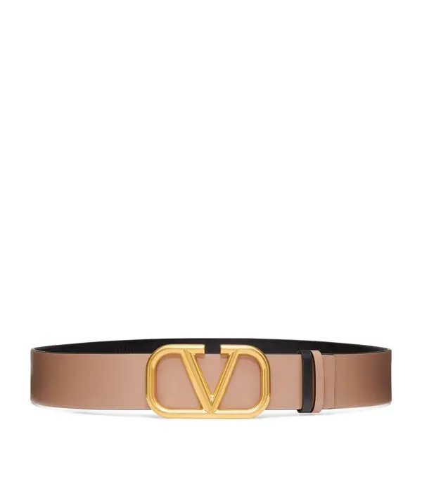 Valentino Garavani Reversible Vlogo Signature Belt - Nude