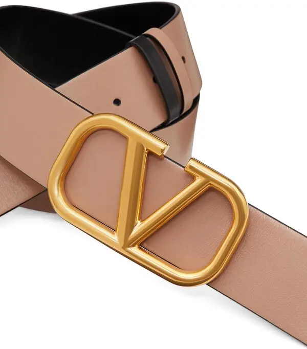 Valentino Garavani Reversible Vlogo Signature Belt - Nude