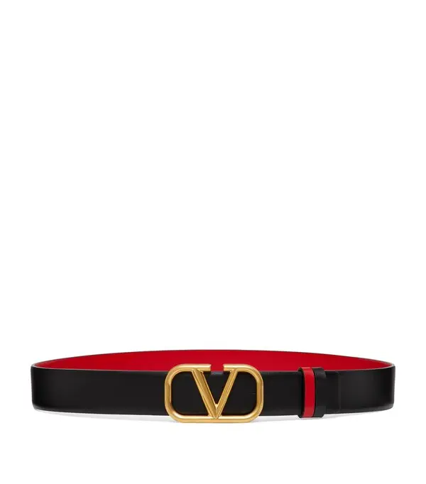 Valentino Garavani Reversible Vlogo Signature Belt - Black