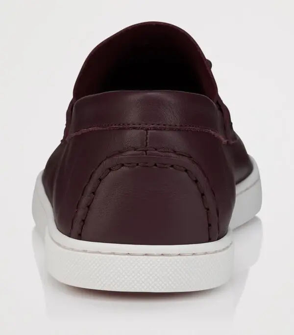 CHRISTIAN LOUBOUTIN Chambeliboat Leather Loafers - Red