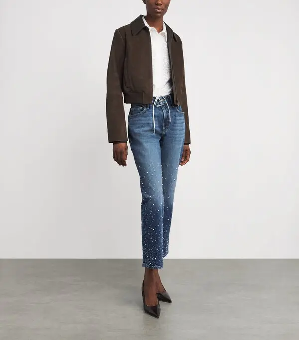 Good American Good Icon Straight Leg Jeans - Blue