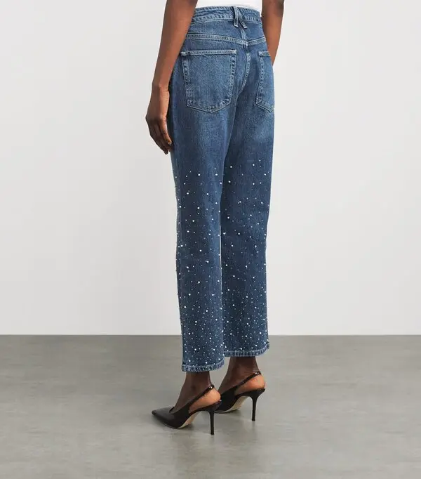 Good American Good Icon Straight Leg Jeans - Blue