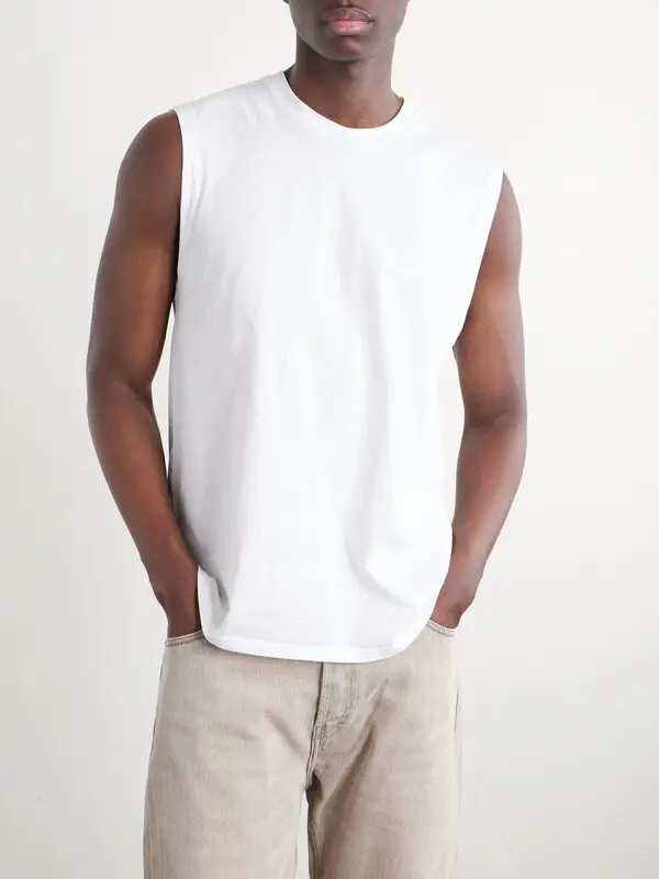 Our Legacy Printed Cotton-jersey Tank Top - White