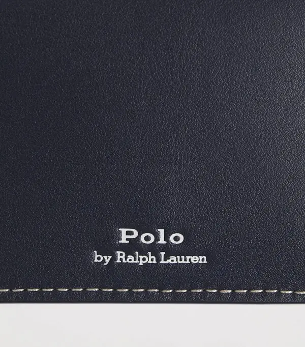 Polo Ralph Lauren Leather Polo Bear Folded Card Holder