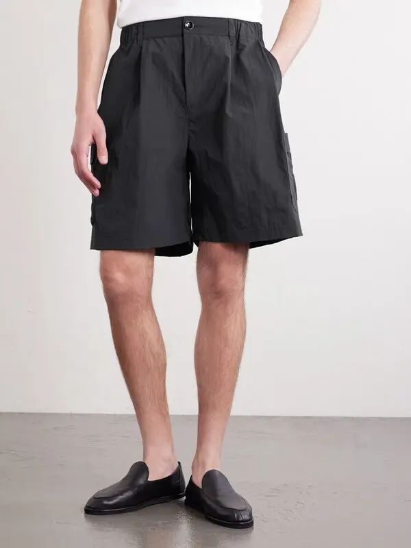 A KIND OF GUISE Quito Straight-leg Shell Drawstring Shorts - Black