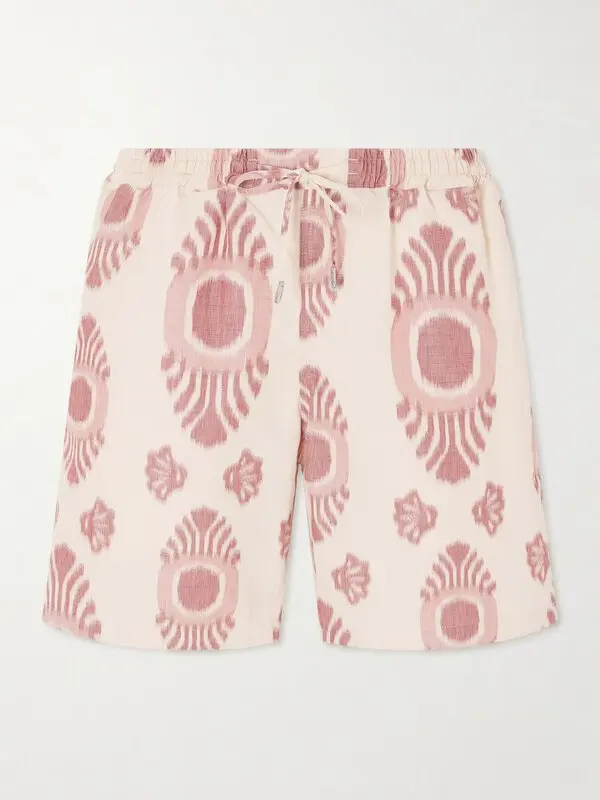 A KIND OF GUISE Volta Straight-leg Cotton-blend Jacquard Shorts - Pink