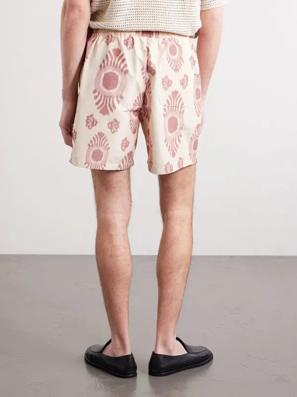 A KIND OF GUISE Volta Straight-leg Cotton-blend Jacquard Shorts - Pink