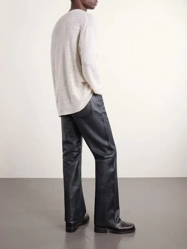 Our Legacy Rue Linen And Cotton-blend Sweater - Neutrals