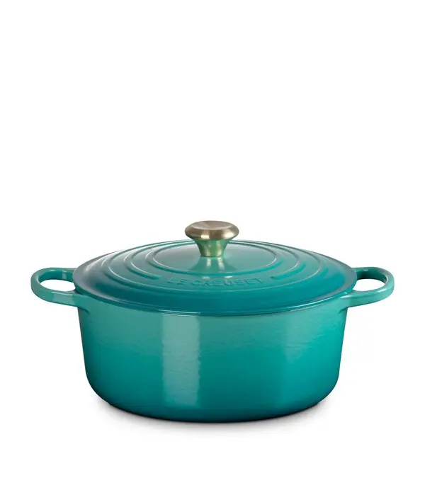LE CREUSET Cast Iron Round Casserole Dish - Blue