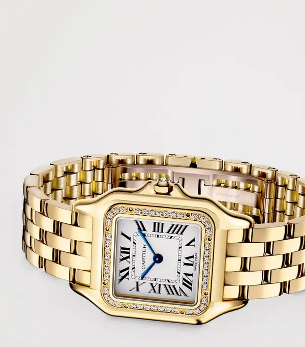 Cartier Panthère De Watch In Yellow Gold And Diamonds