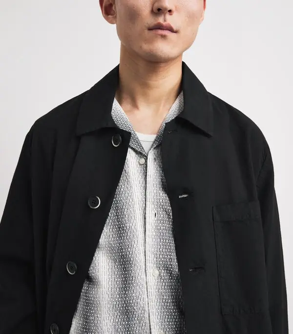 Barena Venezia Cotton Crinkle Overshirt - Black