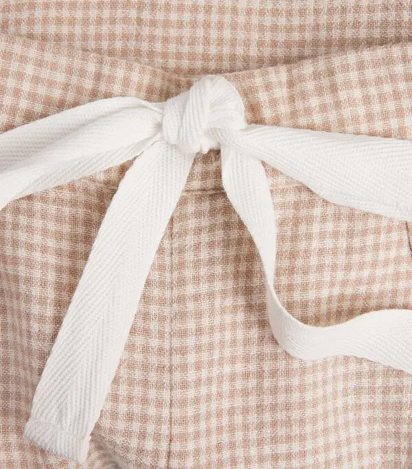 Eberjey Linen-blend Gingham Pyjama Shorts