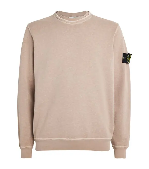 Stone Island Cotton Faded Sweatshirt - Beige