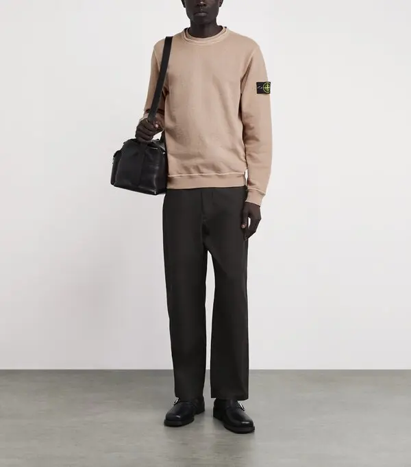 Stone Island Cotton Faded Sweatshirt - Beige
