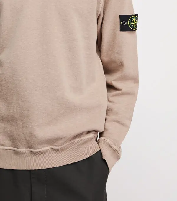 Stone Island Cotton Faded Sweatshirt - Beige