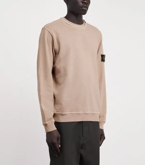 Stone Island Cotton Faded Sweatshirt - Beige