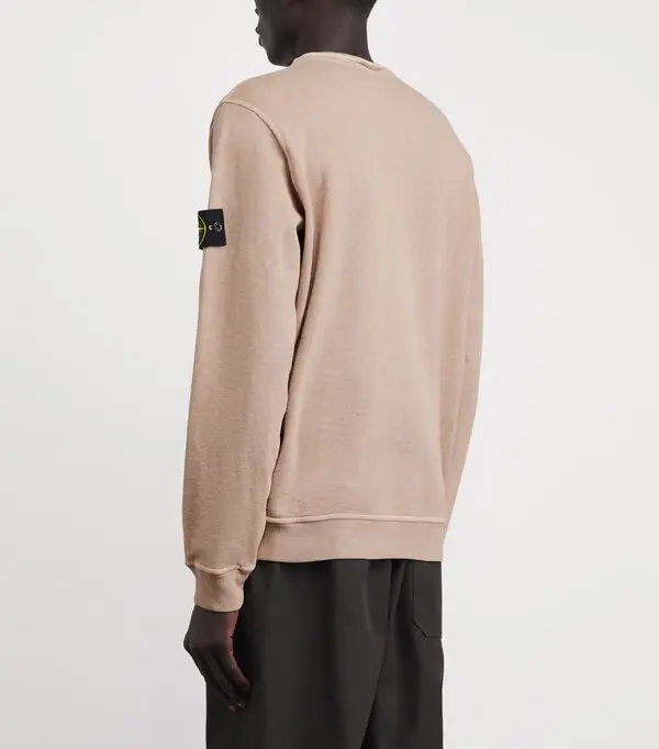 Stone Island Cotton Faded Sweatshirt - Beige