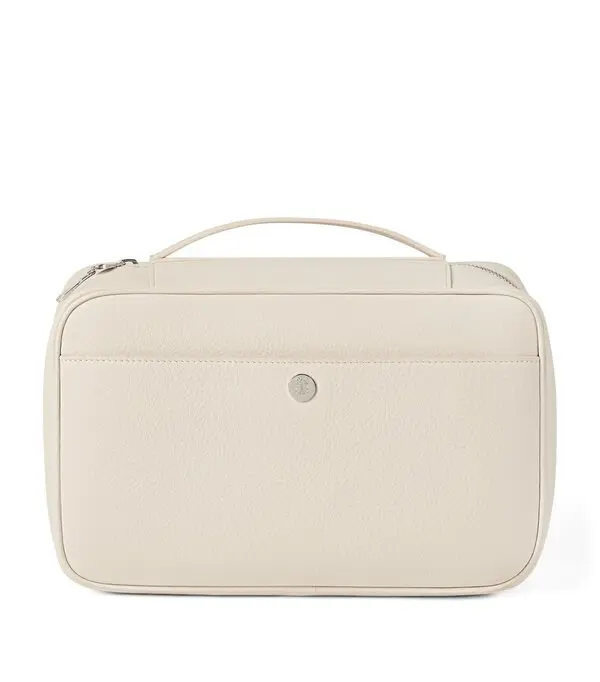 Brunello Cucinelli Leather Travel Beauty Case - Blue
