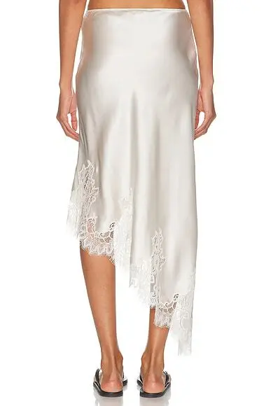 SRG Romy Silk Skirt With Lace Trim