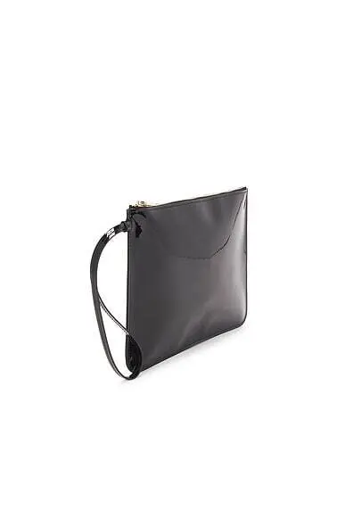 TOM FORD Patent Leather Zipped Wristlet Pouch - Black