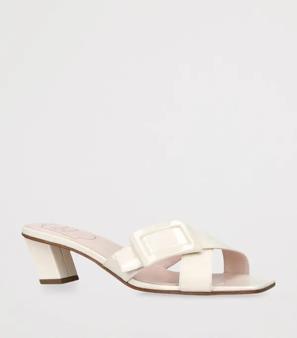 ROGER VIVIER Belle Vivier Leather Mules