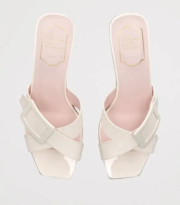 ROGER VIVIER Belle Vivier Leather Mules