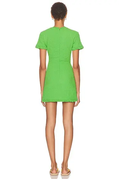 Staud Delia Heavyweight Smocked Mini Dress