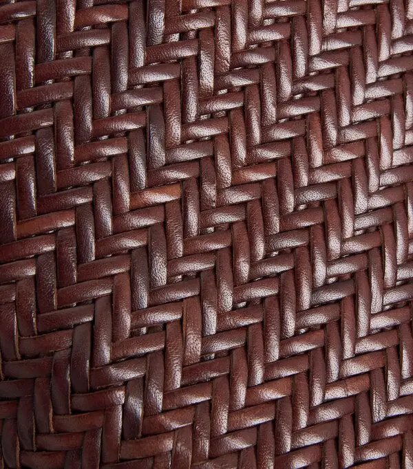 Dragon Diffusion Large Leather Woven Nantucket Tote - Brown