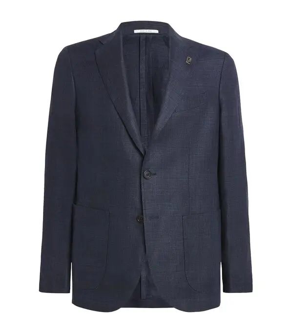 Pal Zileri Linen-wool Brera Blazer - Navy