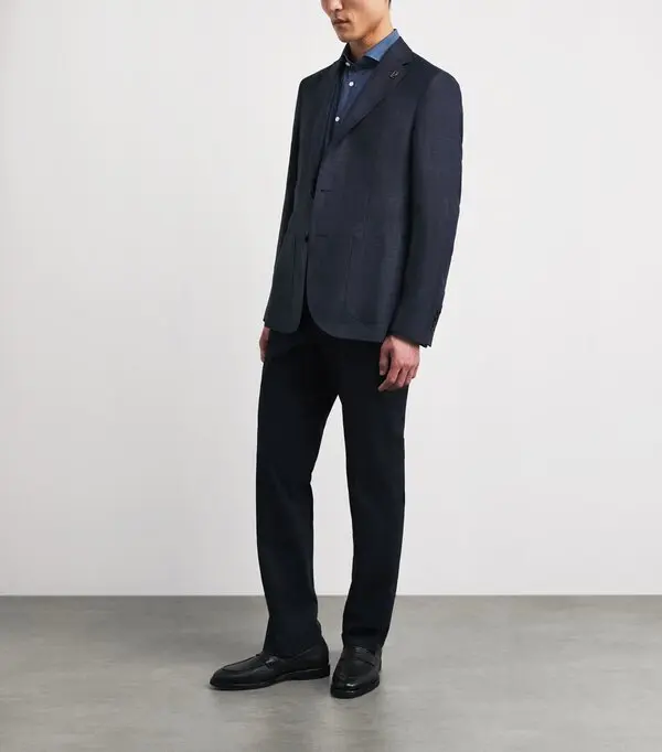Pal Zileri Linen-wool Brera Blazer - Navy