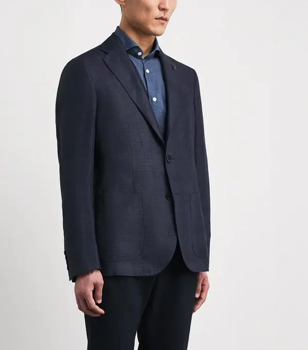 Pal Zileri Linen-wool Brera Blazer - Navy
