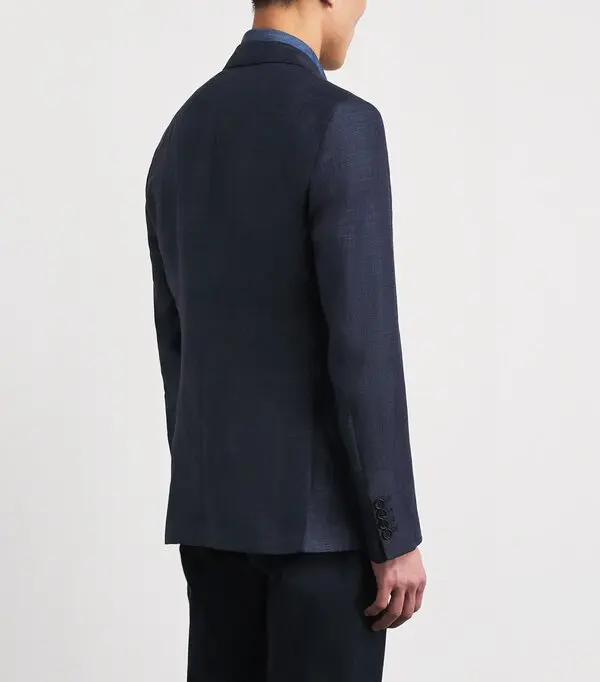 Pal Zileri Linen-wool Brera Blazer - Navy