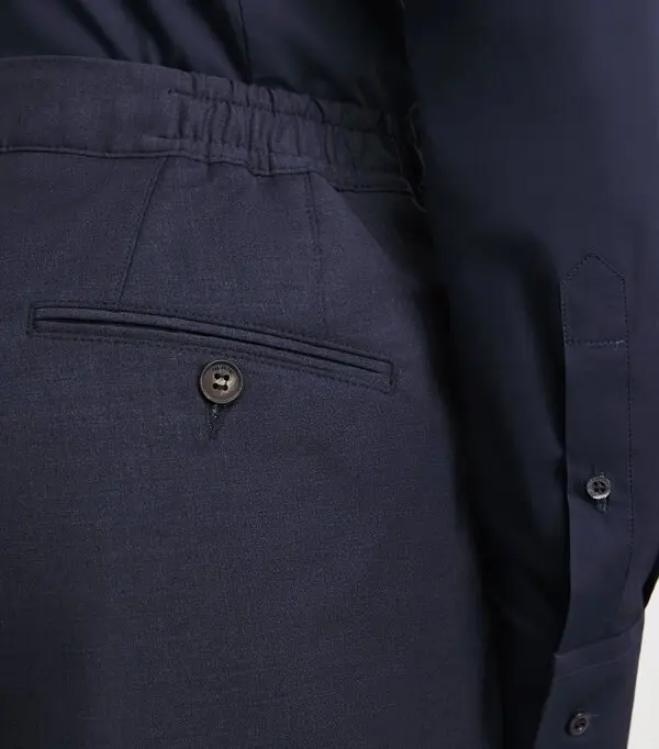 Pal Zileri Stretch-virgin Wool Half-elasticated Trousers
