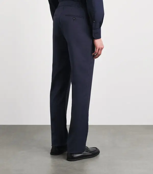 Pal Zileri Stretch-virgin Wool Half-elasticated Trousers